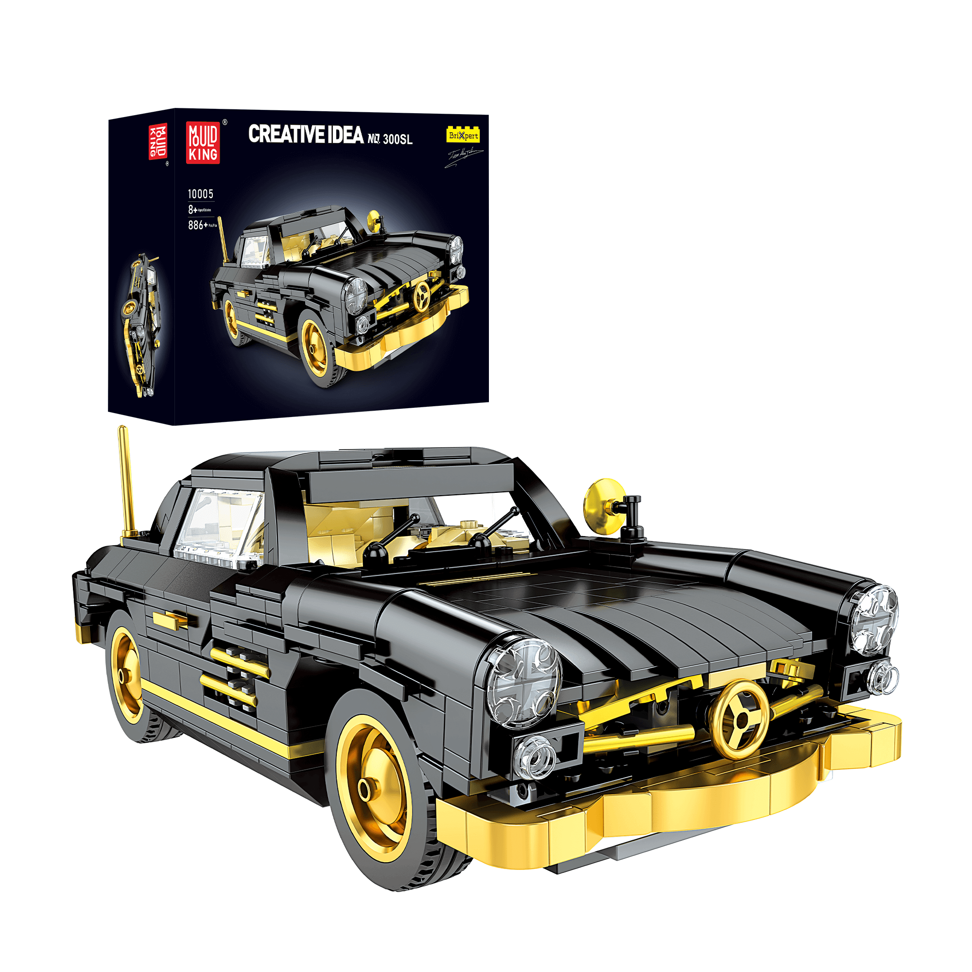 300SL Classic Gullwing Model Building Set | 886 Ocs – Mould King Corp
