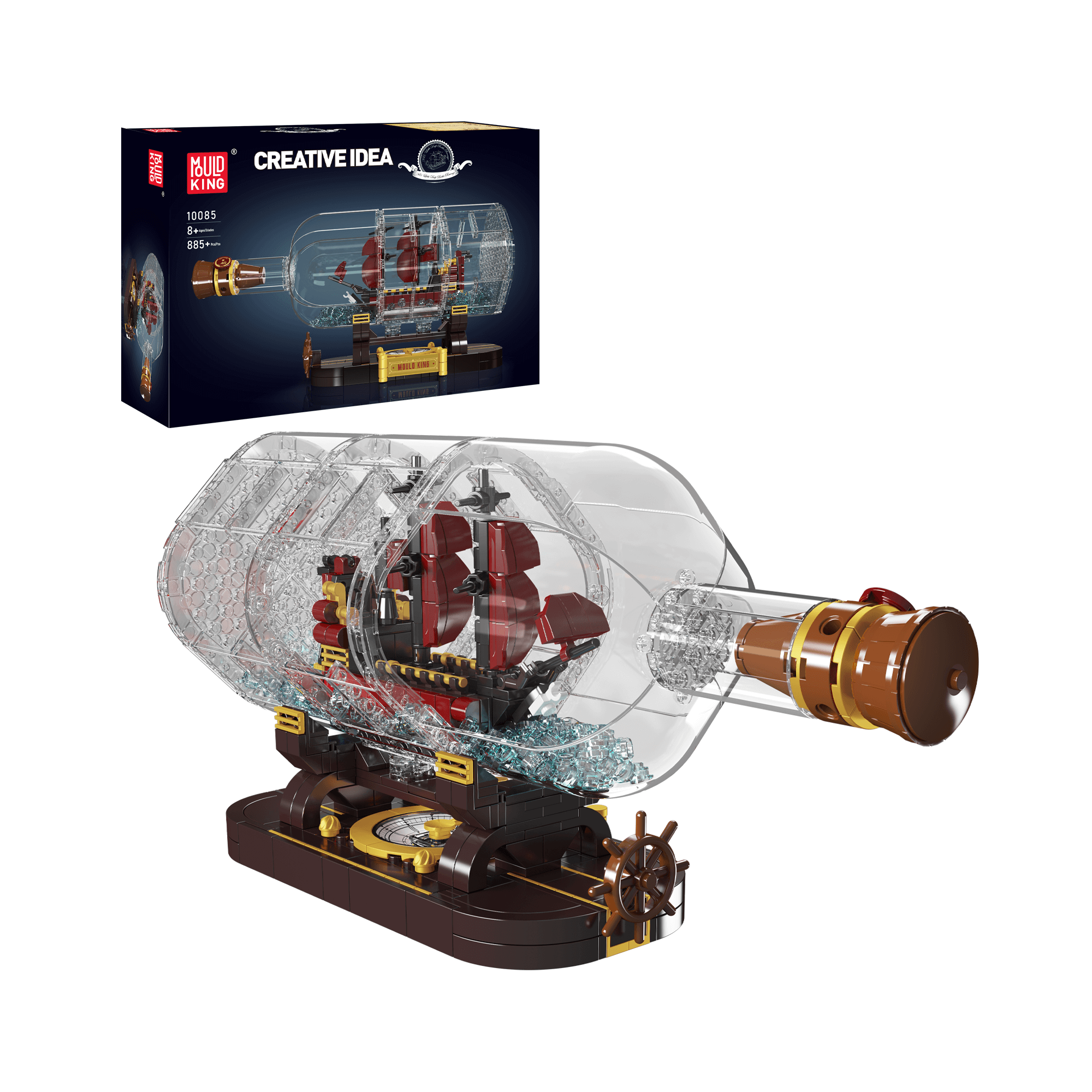 The Mini Queen Revenger Ship-In-a-Bottle Building Set | 885 Pcs – Mould ...