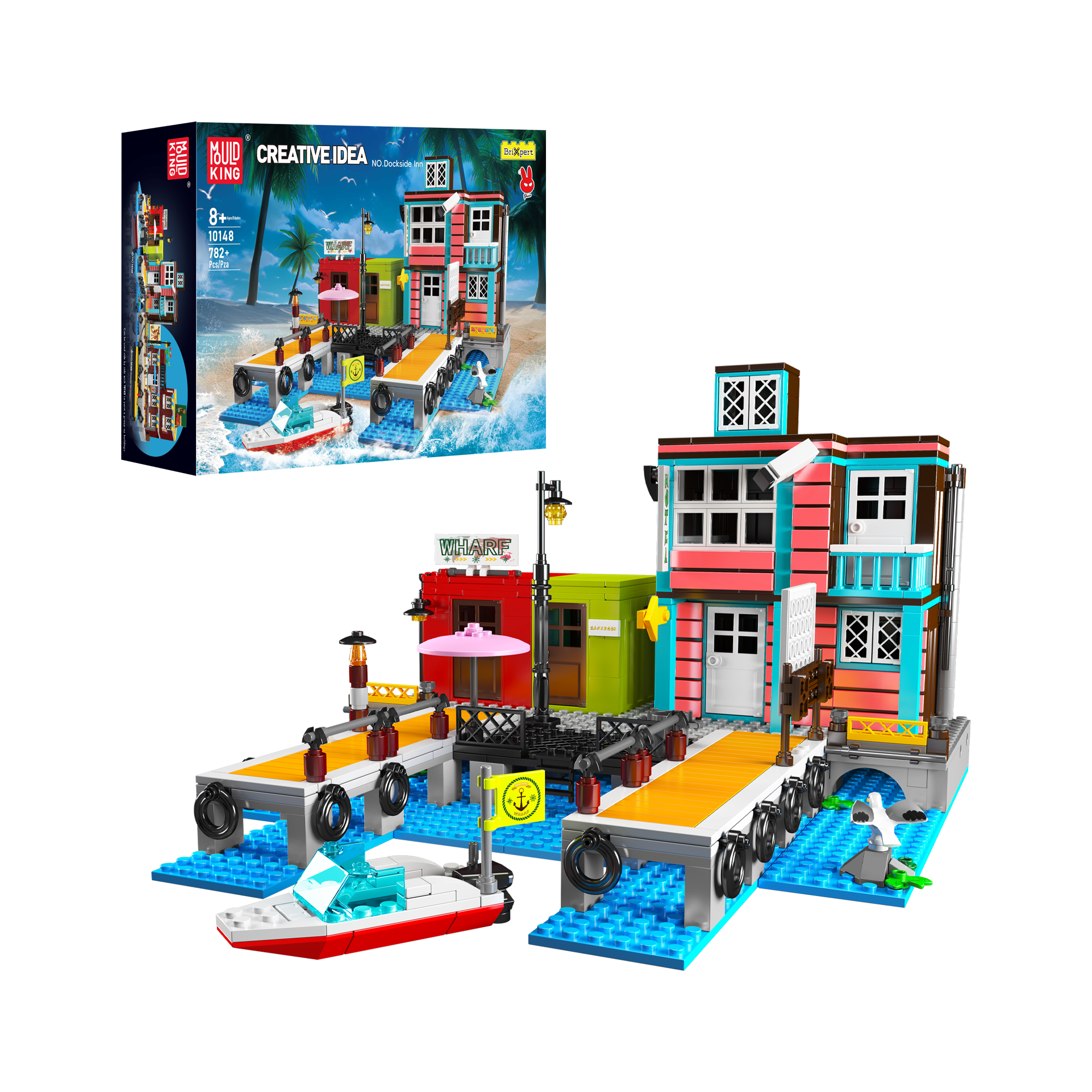 Mould King 10148 Wharf Inn Block Building Set | 782 Pcs – Mould King Corp