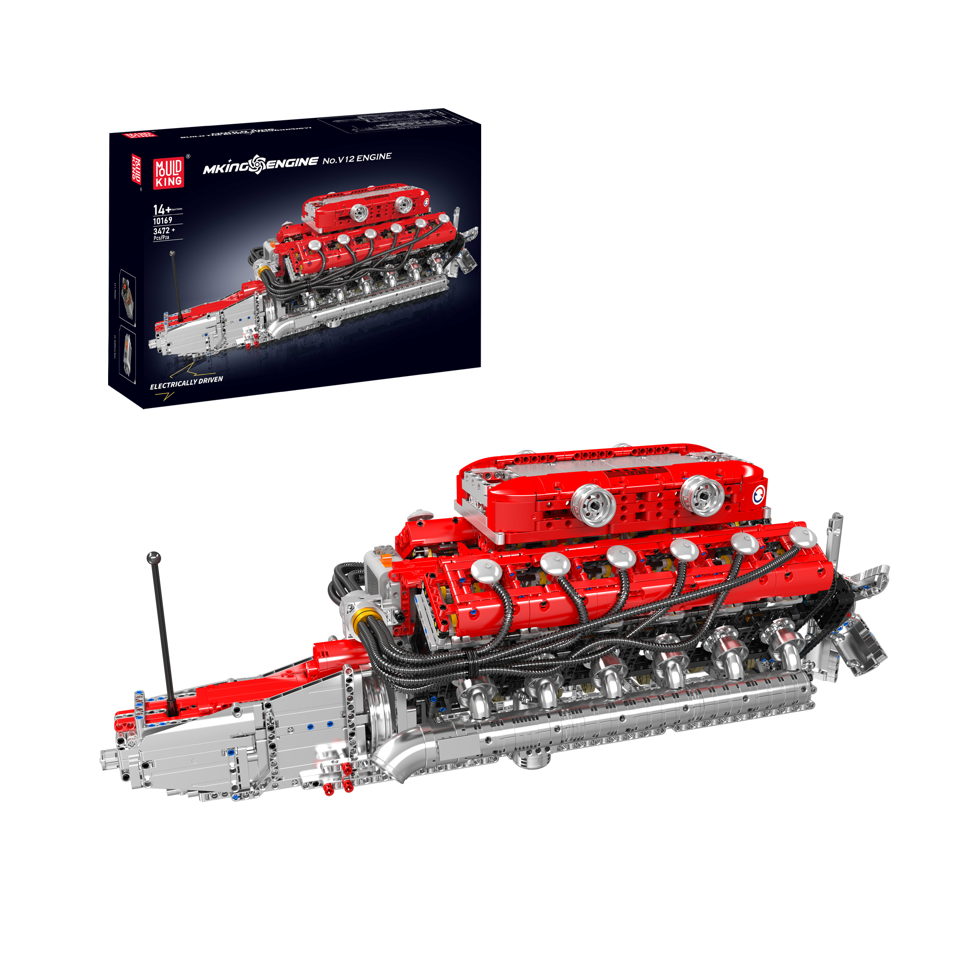 Mould King 10169 Italian Supercar V12 Engine Building Set | 3,472 Pcs ...