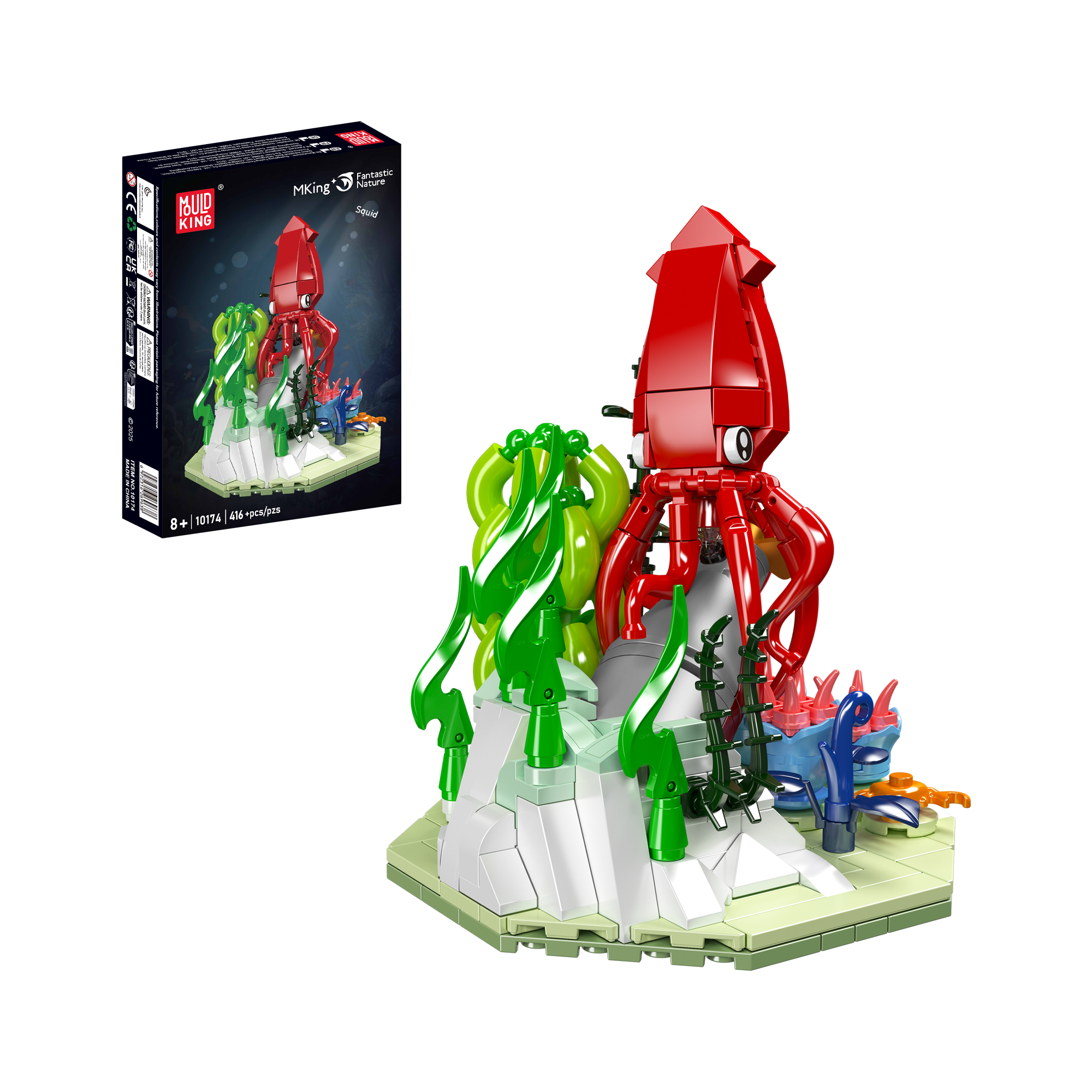 Mould King 10174 Creative Ocean Deep Sea Squid Scene Building Set | 41 ...