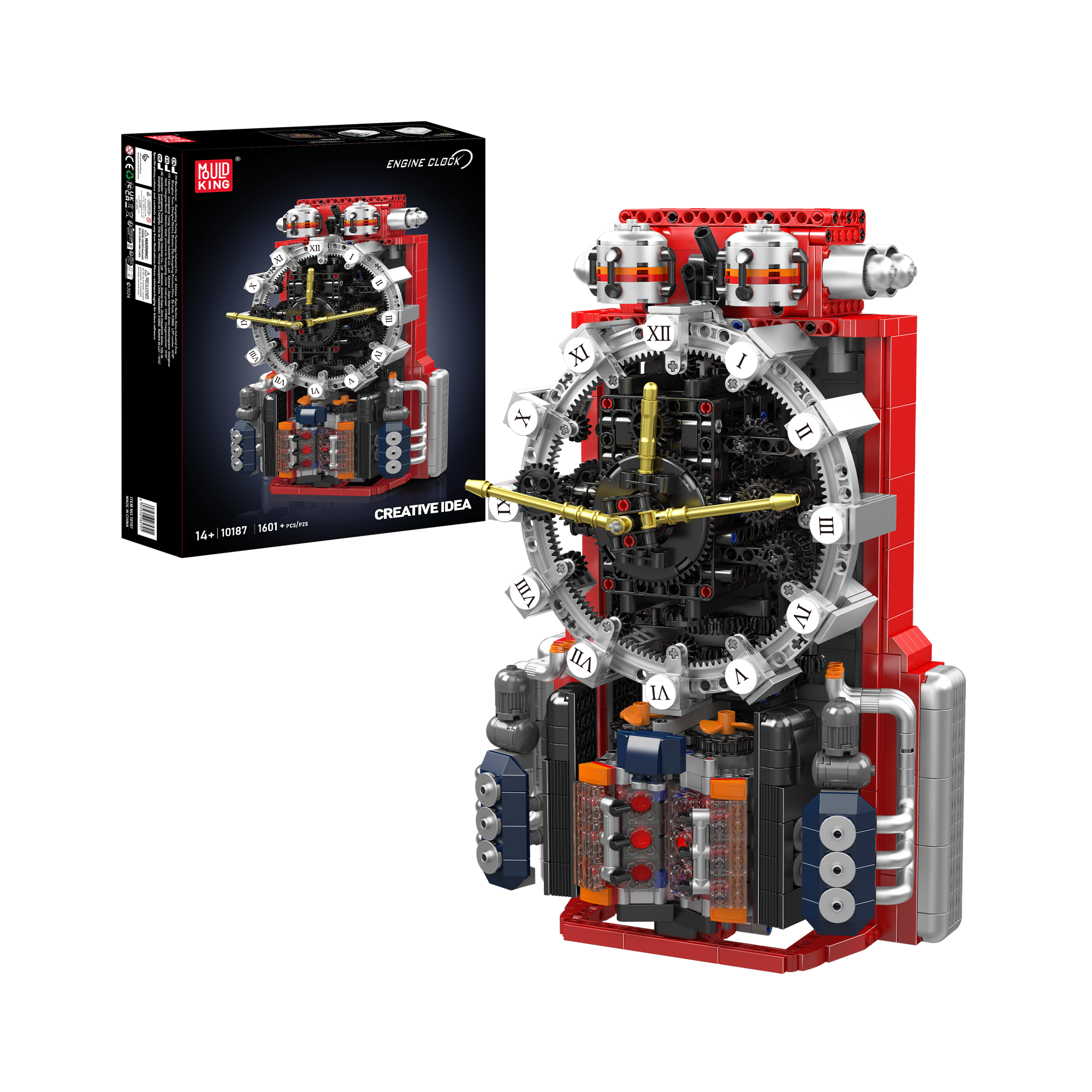 Mould King 10187 Cyberpunk Mechanical Clock Building Set | 1,601 Pcs ...