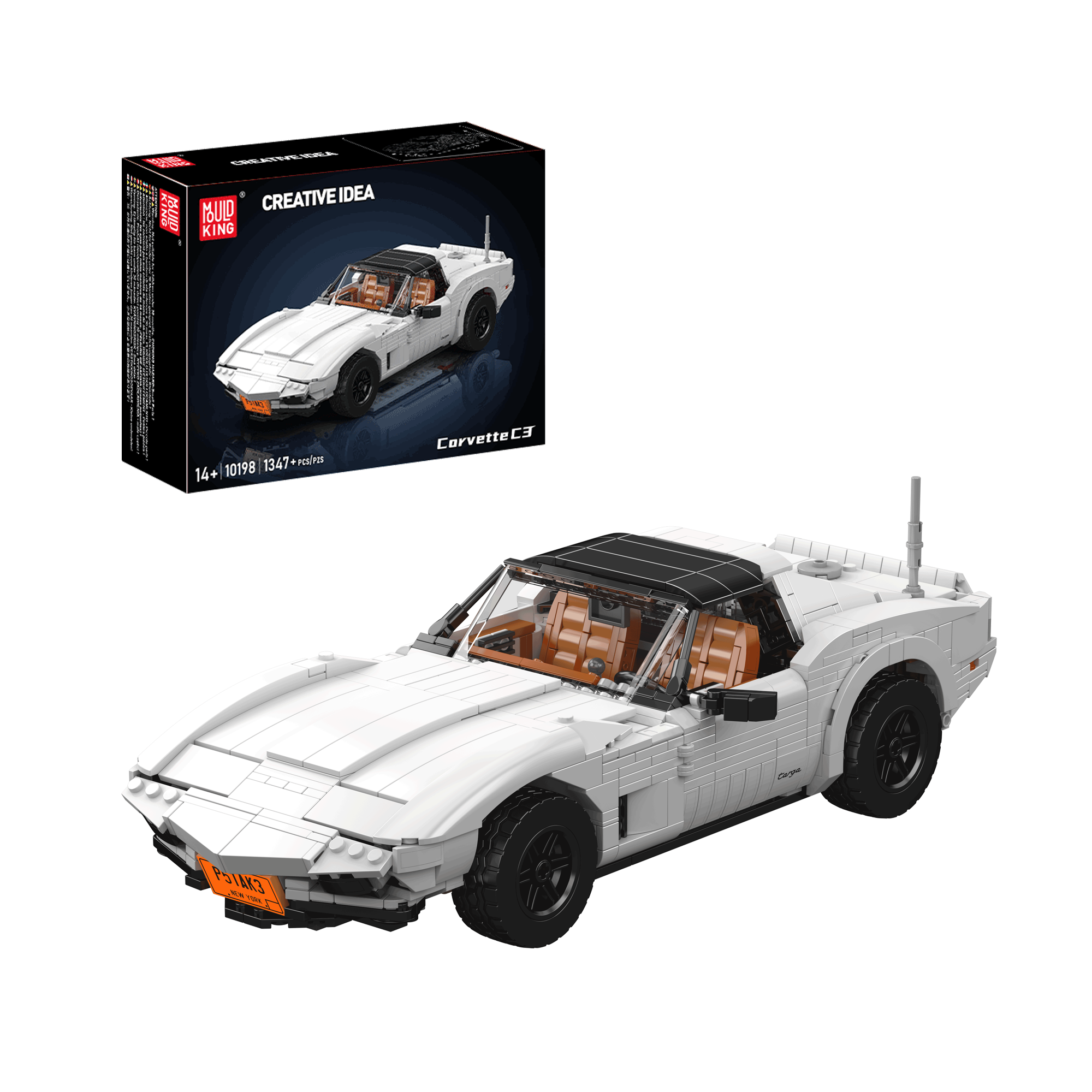 Mould King 10198 Corvette C3 Car Model Building Set | 1,347 Pcs – Mould ...
