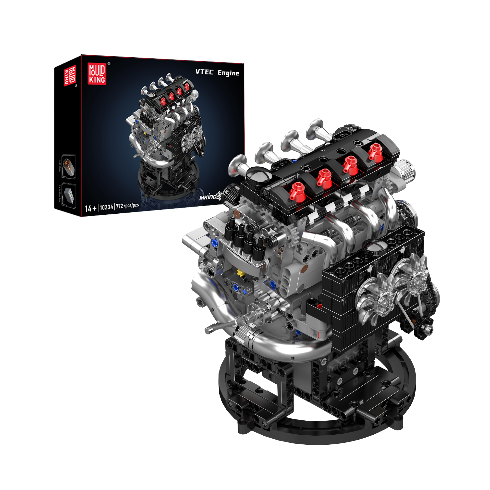 Mould King 10234 Motorized VTEC Engine Model Building Set | 772 Pcs ...