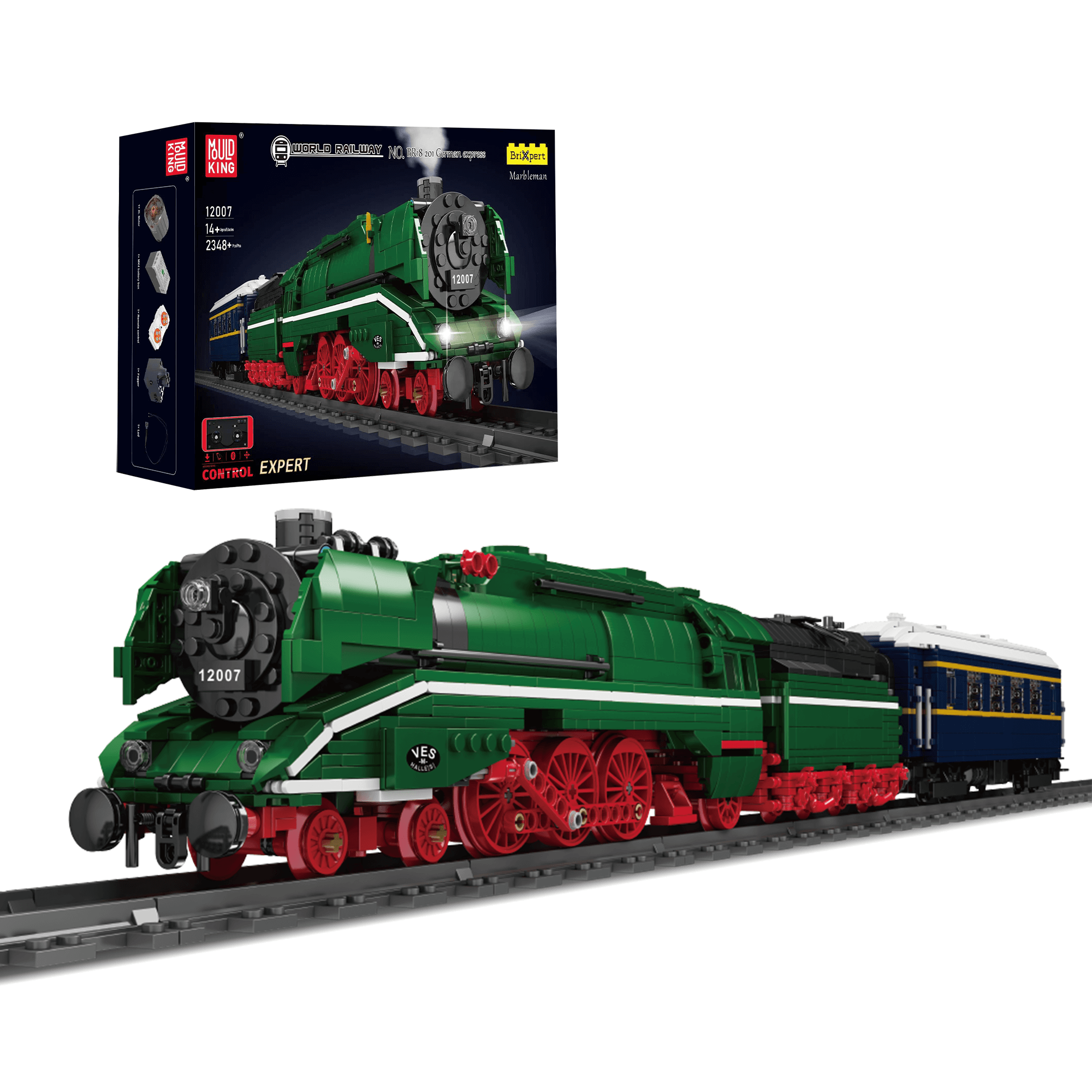 MOULD KING 12007 BR18 201 German Express Train Building Set | 2,348 PCS ...