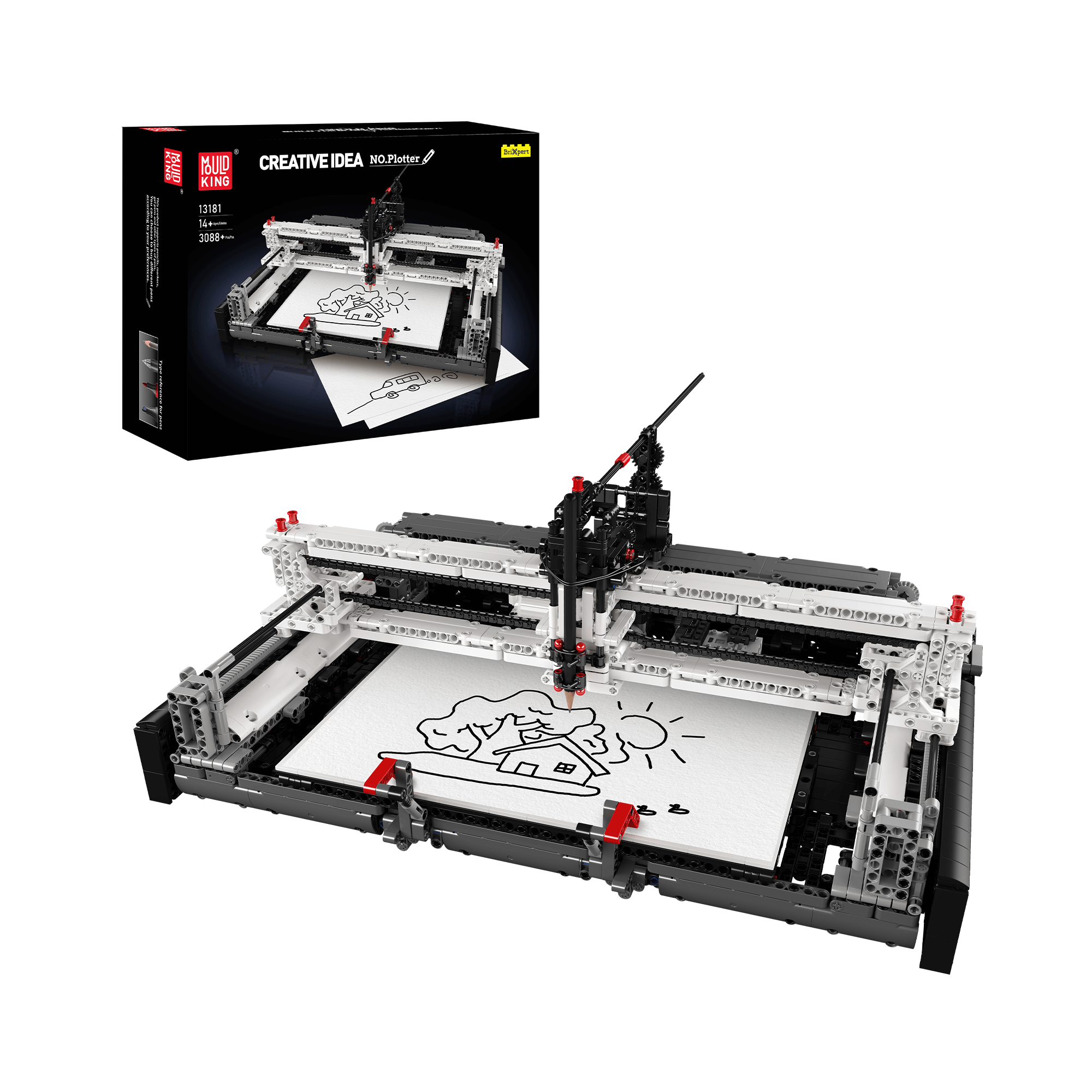 Mould King 13181 Electric Pen Plotter Building Set | 3,088 PCS – Mould ...
