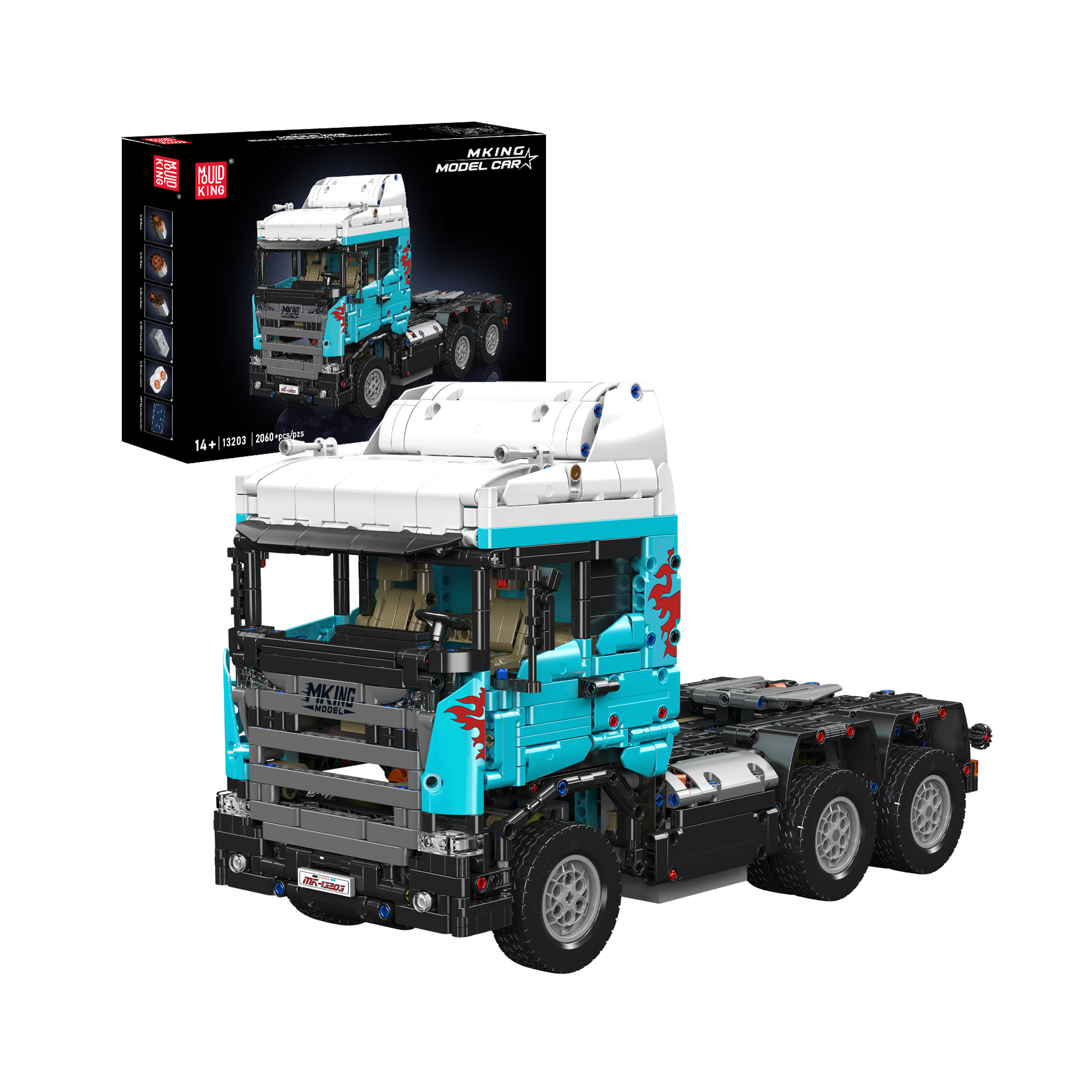Mould King 13203 Scania Semi-Truck Model Building Set | 2,060 Pcs ...