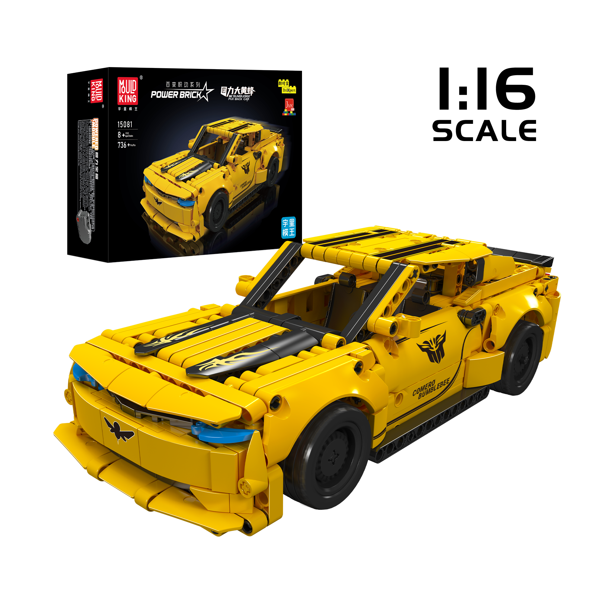 Mould King 15081 Challenger American Muscle Car Model Building Set | 7 ...
