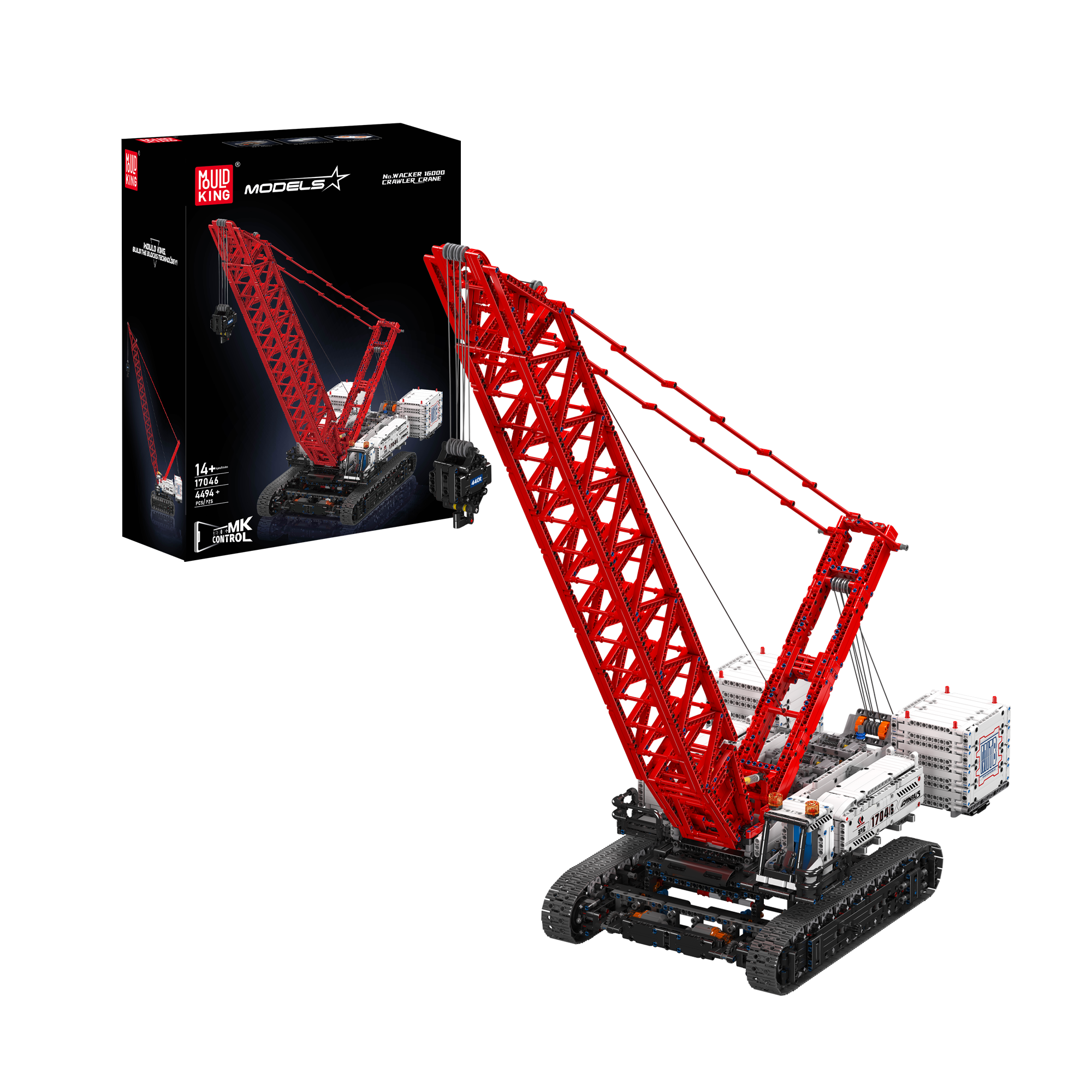 Mould King 17046 Manitowoc 16000 Crawler Crane Building Set | 4,494 Pc ...