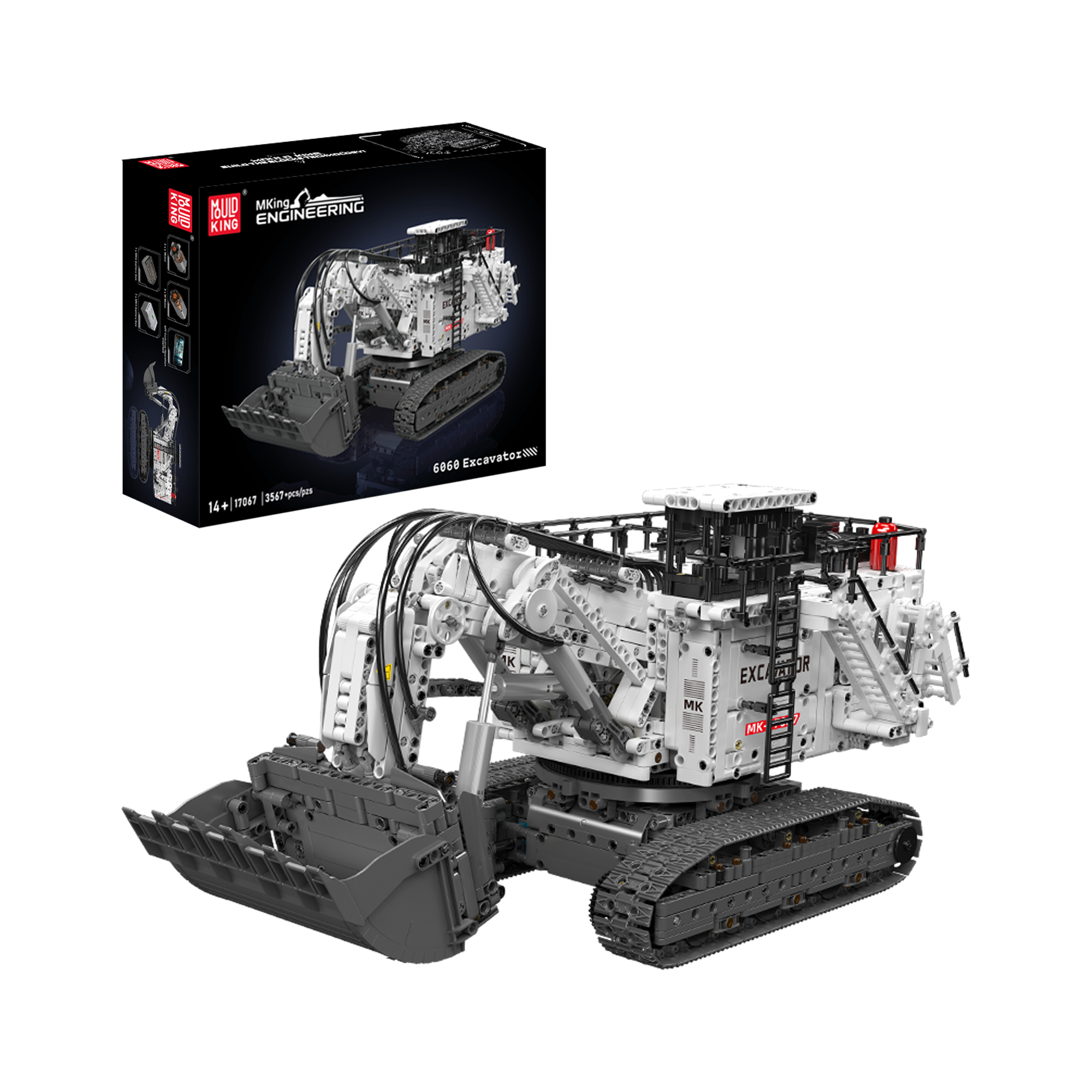 Mould King 17067 Remote Controlled Mining Excavator Building Set | 3,5 ...