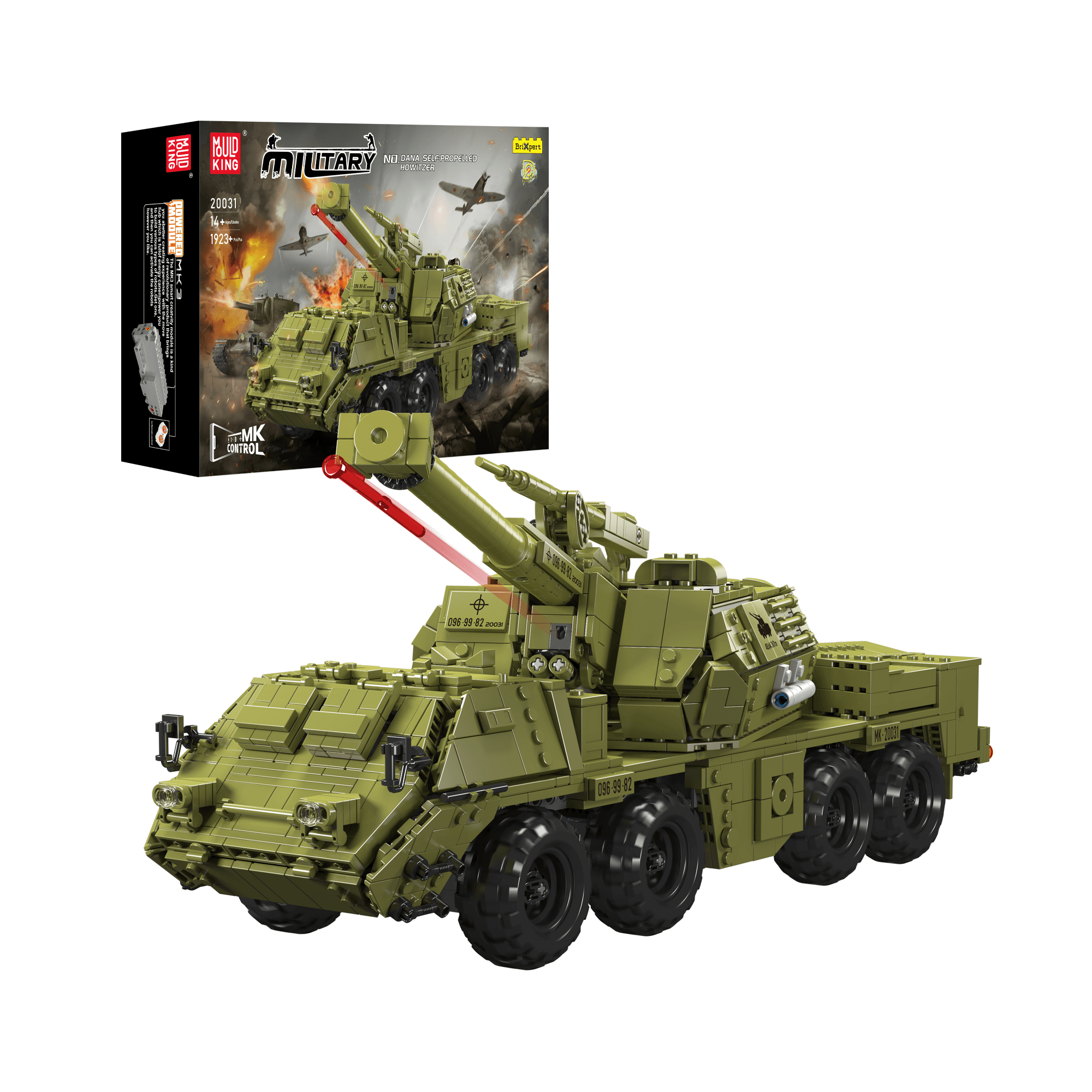 Mould King 20031 Dana Self-propelled Howitzer Building Set | 1,923 Pcs ...