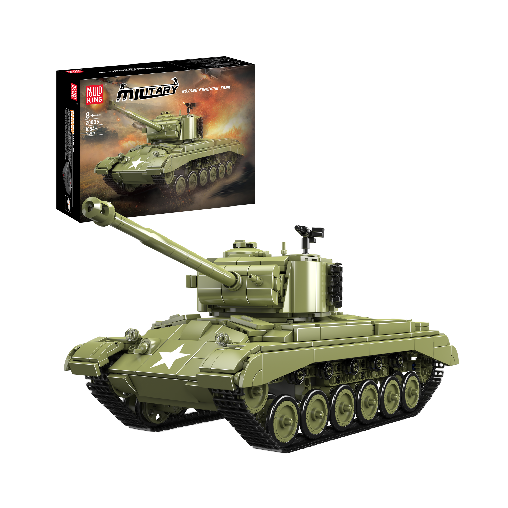 Mould King 20035 M26 Heavy Tank Building Set | 1,054 Pcs – Mould King Corp