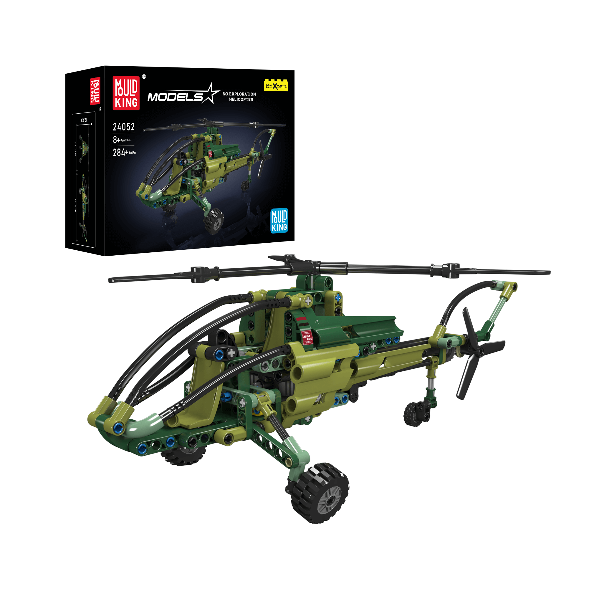 Mould King 24052 Exploration Helicopter Model Building Set | 284 Pcs ...