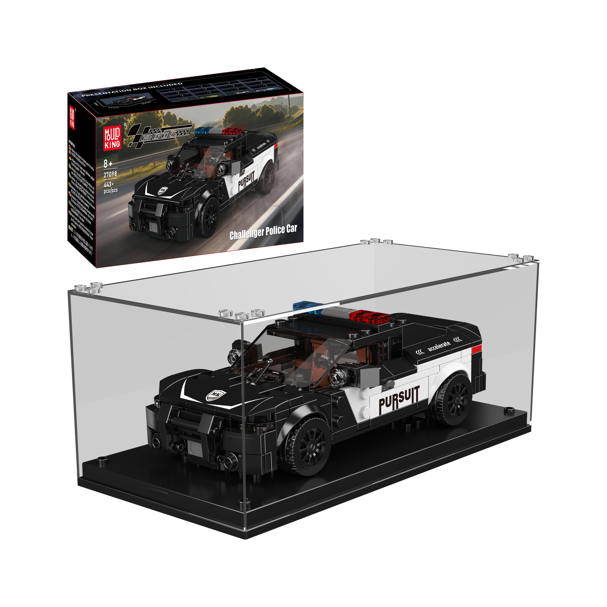 Mould King 27098 Challenger Police Car Building Set | 443 Pcs – Mould ...