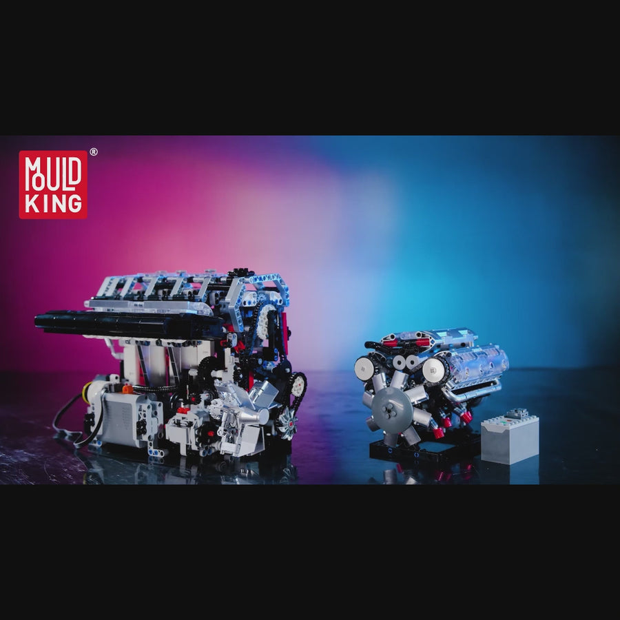 Mould King 10088 Motorised V8 Engine Building Set | 535 Pcs – Mould ...