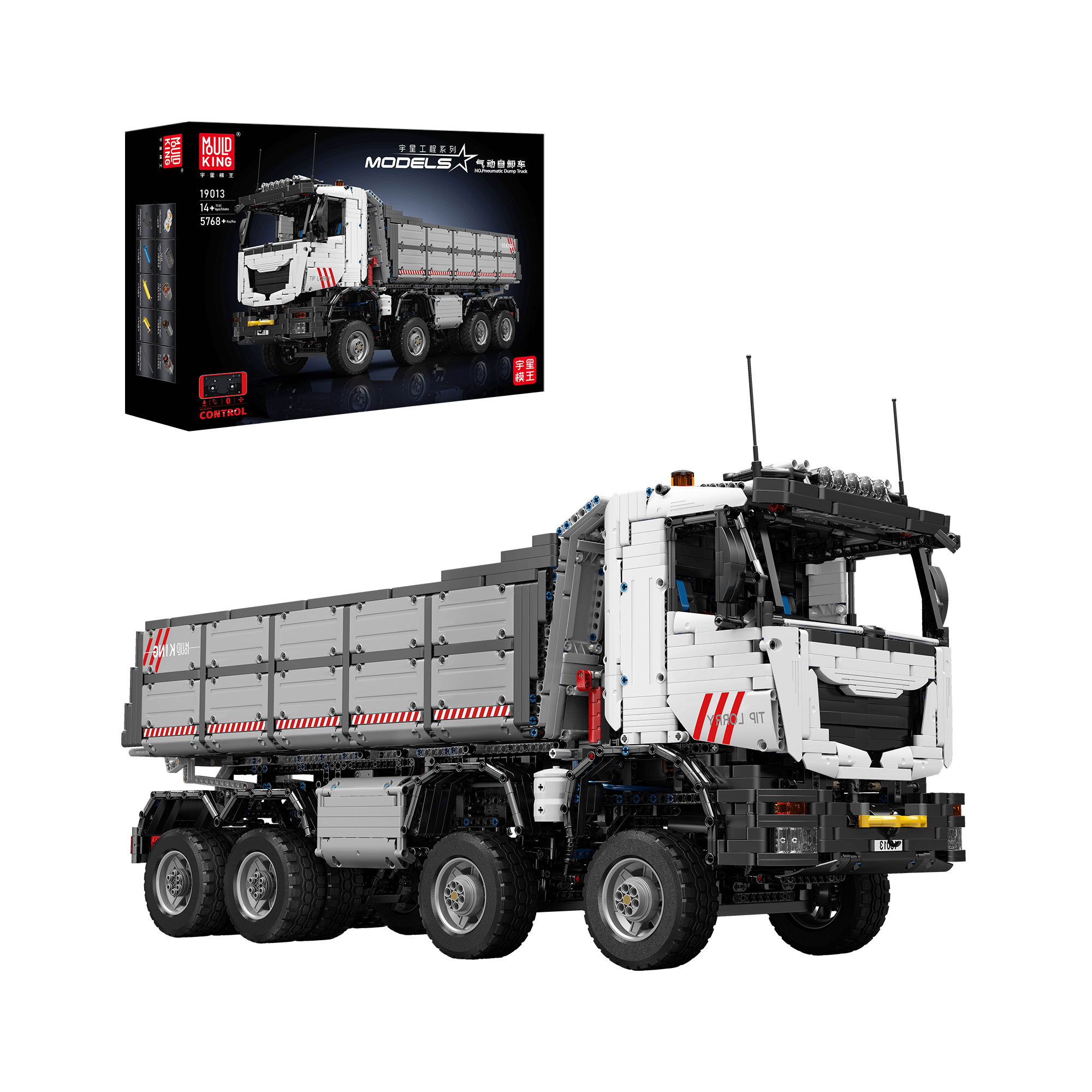 Mould King 19013 Pneumatic Tipper Lorry Building Set | 5,768 PCS ...